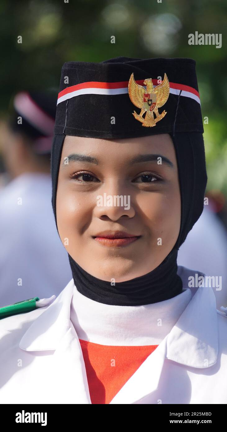 Indonesian flag raiser hi-res stock photography and images - Alamy