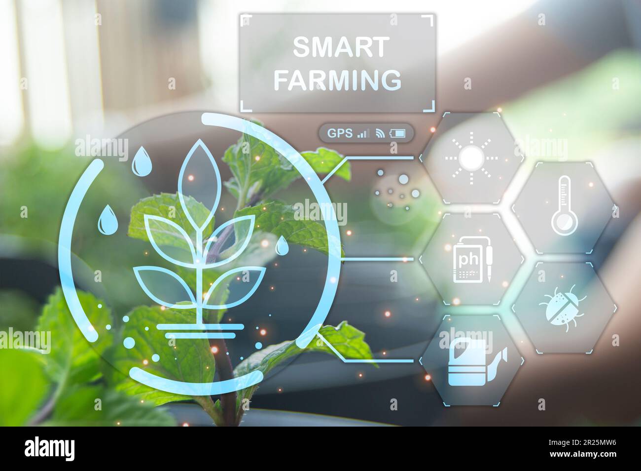 concept smart farming technology management Stock Photo - Alamy