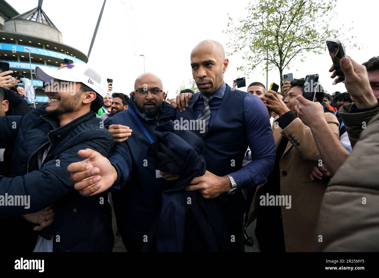 Former footballer Thierry Henry arriving ahead of the UEFA Champions ...