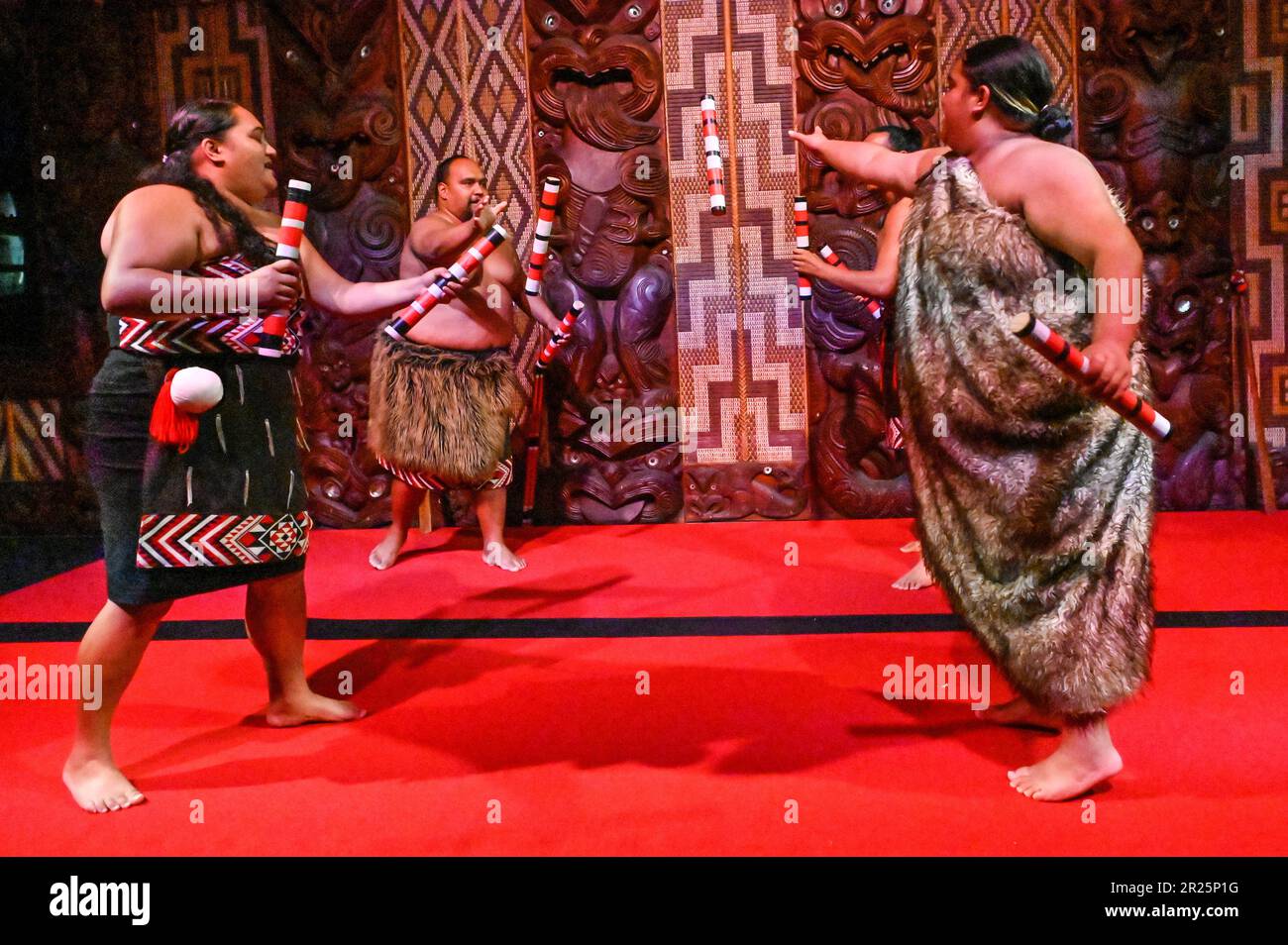 Powhiri, the traditional Māori welcome dance Stock Photo - Alamy