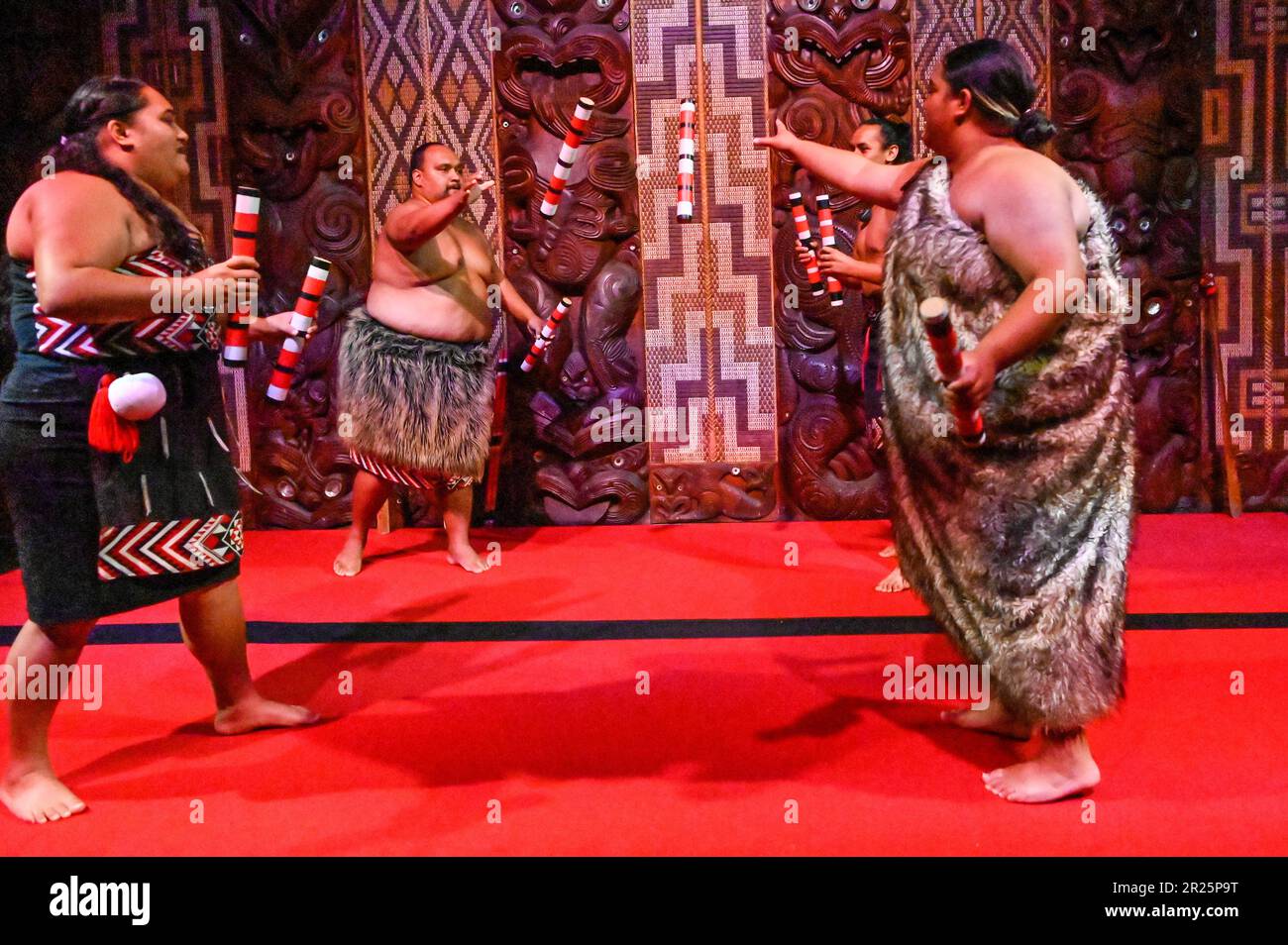 Powhiri, the traditional Māori welcome dance Stock Photo - Alamy
