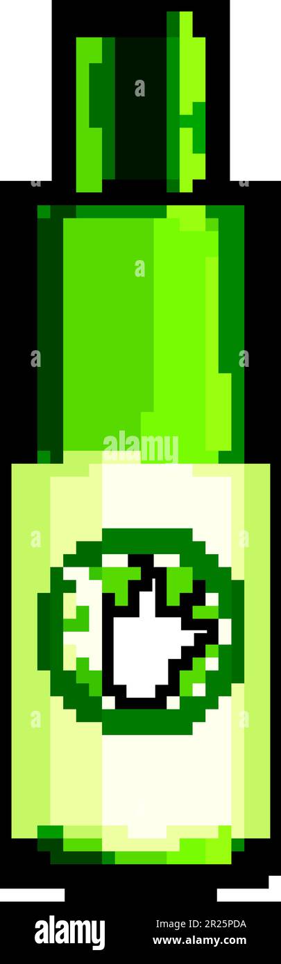 leaf aloe vera cosmetic game pixel art vector illustration Stock Vector ...