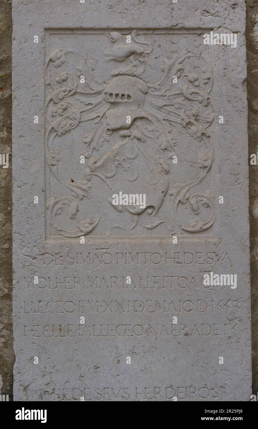 Gravestone of Simao Pinto and his wife, 16th century. Unknown ...