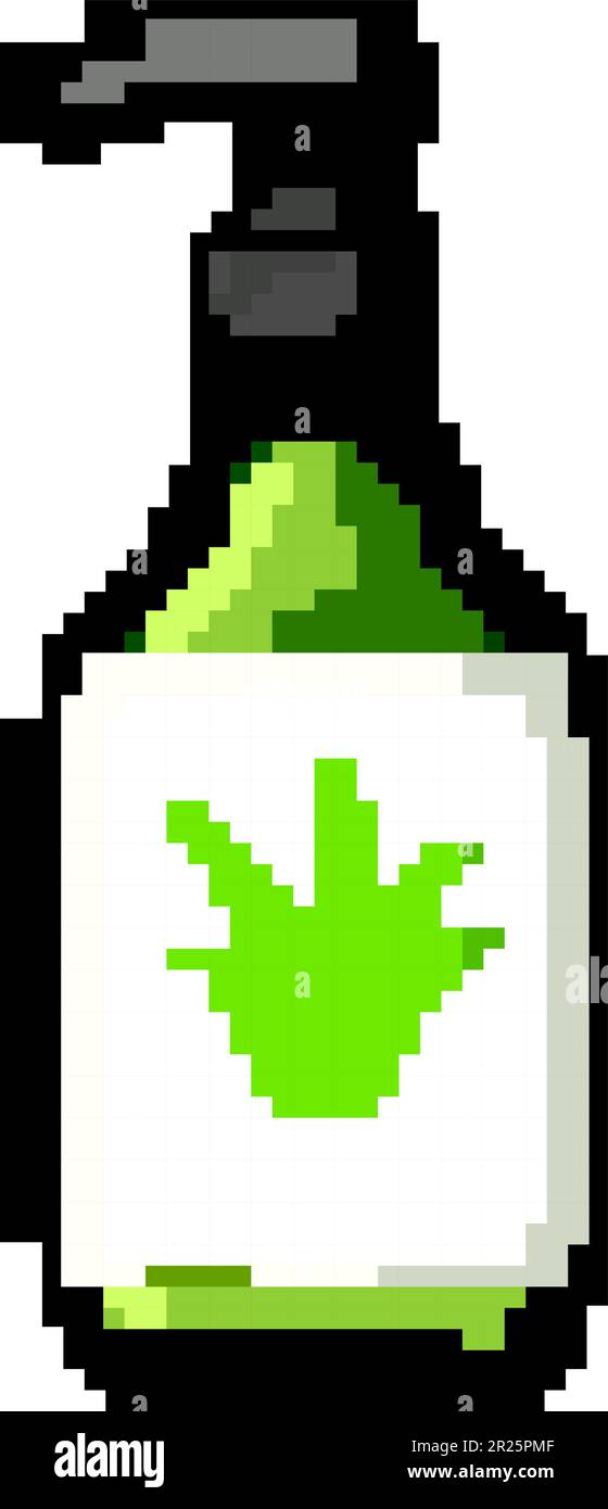 nature aloe vera cosmetic game pixel art vector illustration Stock ...