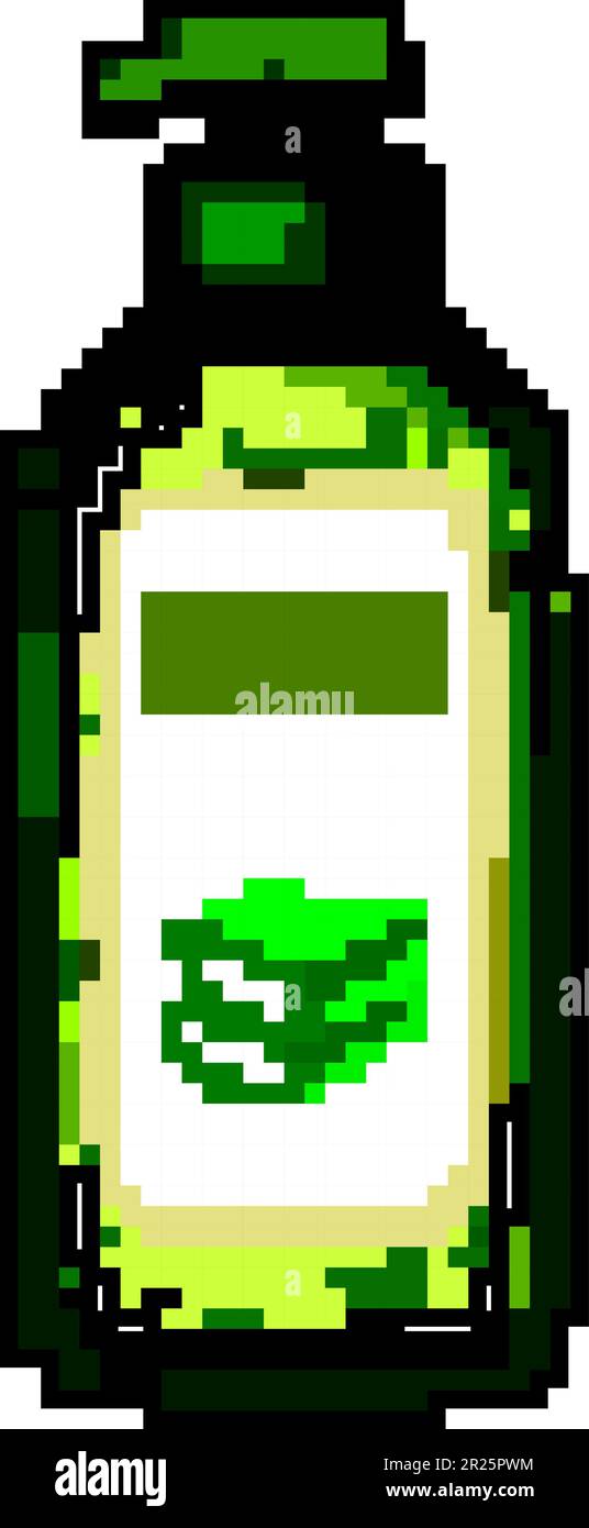 beauty aloe vera cosmetic game pixel art vector illustration Stock ...