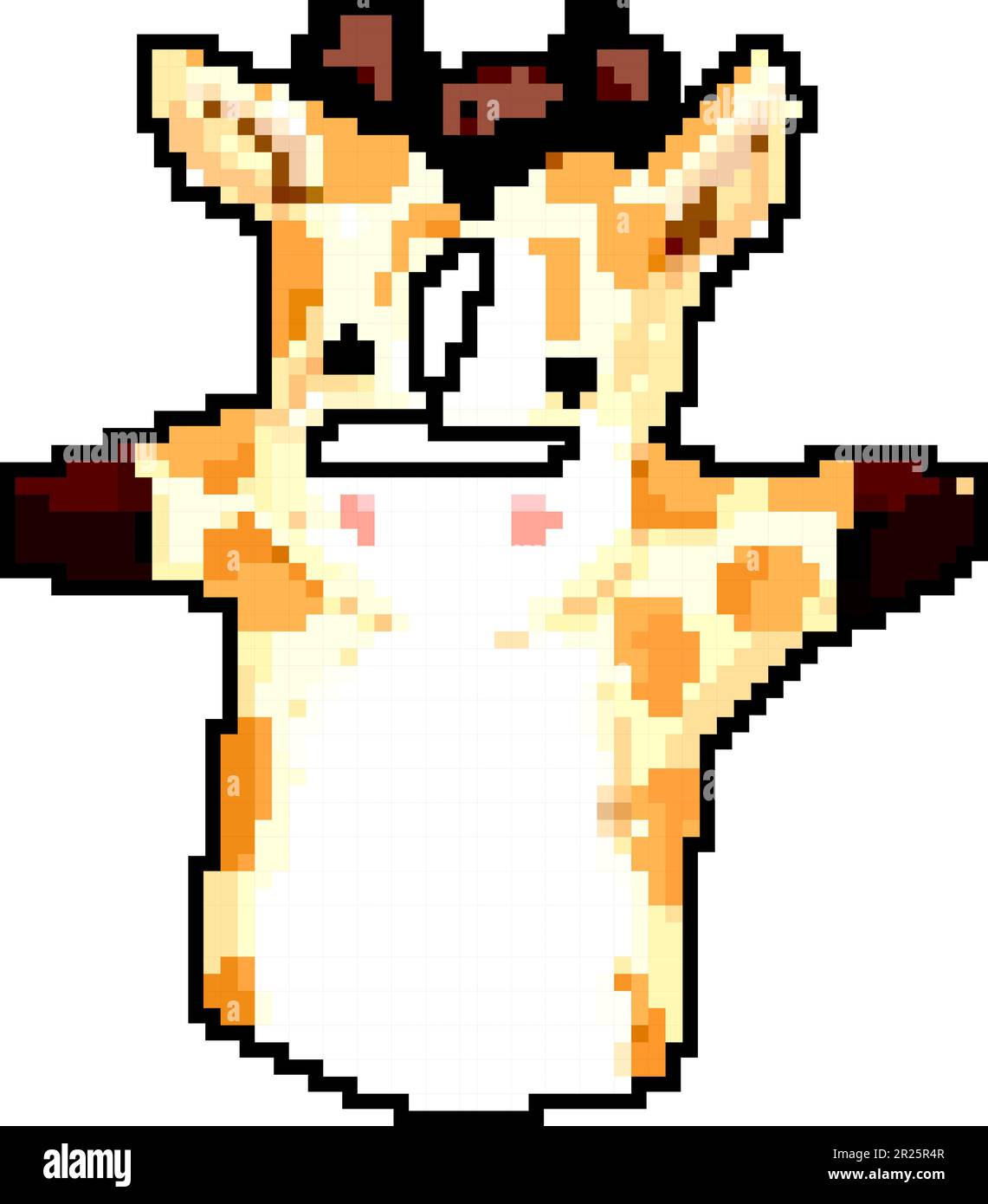 cow hand puppet game pixel art vector illustration Stock Vector Image ...