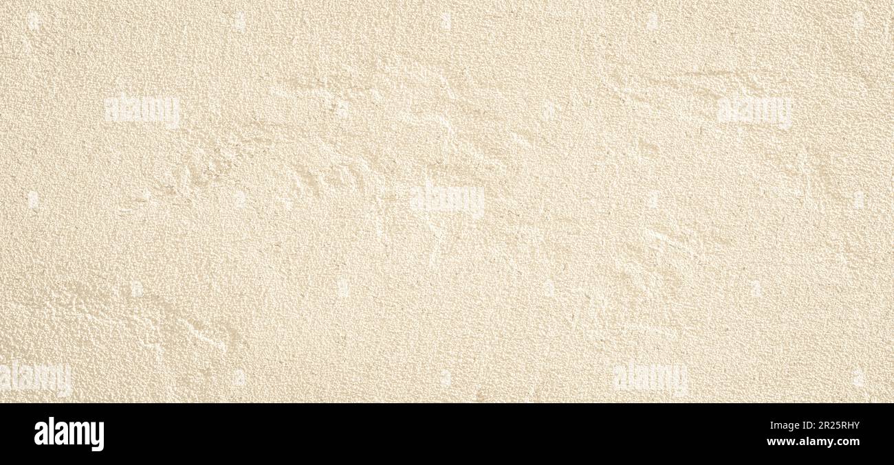 Light beige rough grainy stone or plastered wall texture background ...