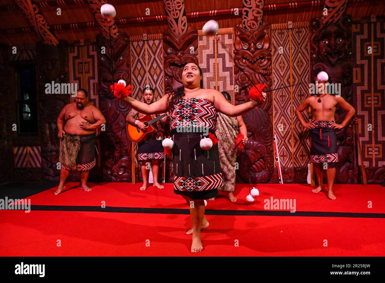 Powhiri, the traditional Māori welcome dance Stock Photo - Alamy