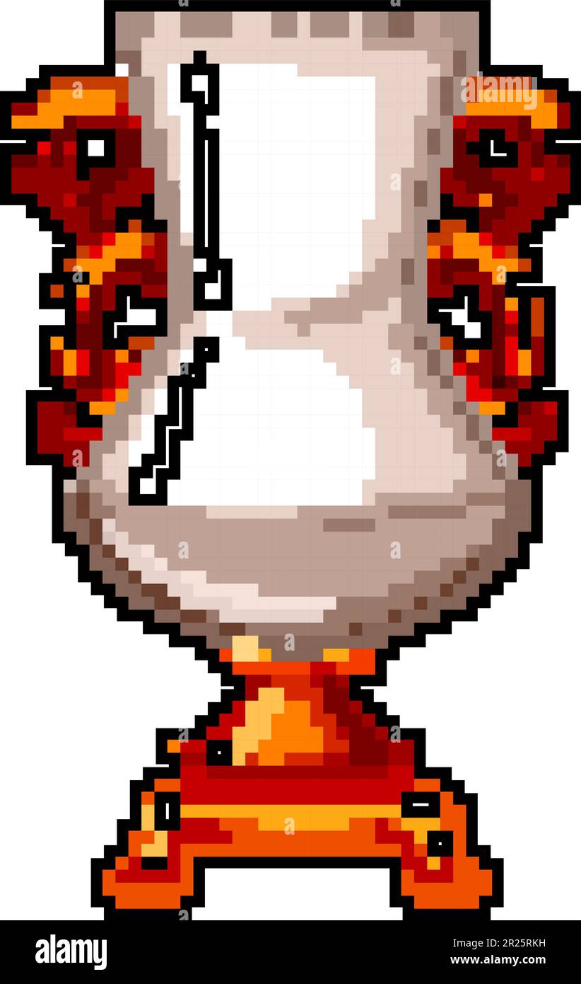 pottery antique vase game pixel art vector illustration Stock Vector ...