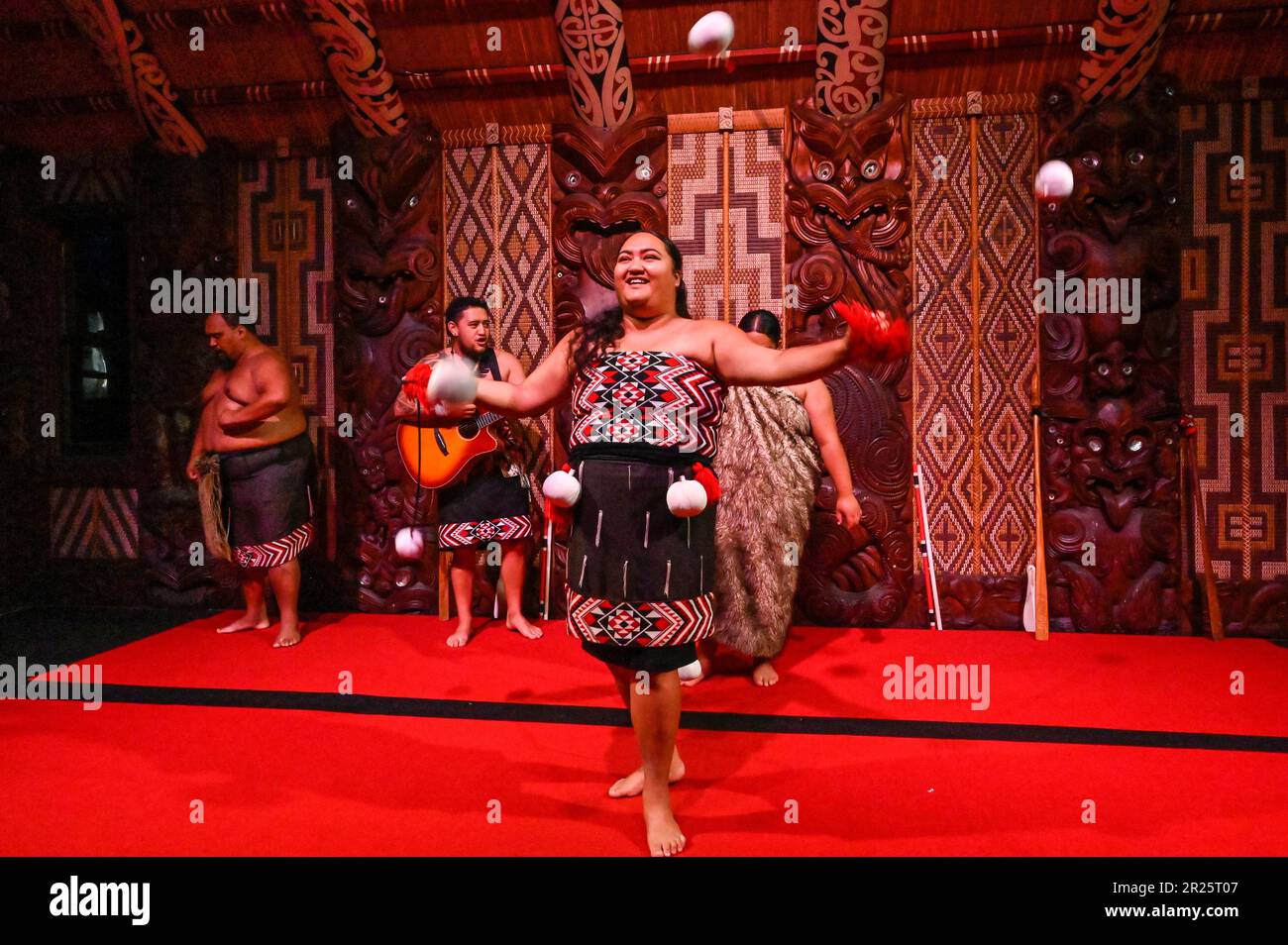 Powhiri, the traditional Māori welcome dance Stock Photo - Alamy