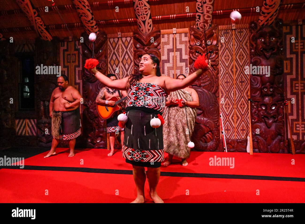 Powhiri, the traditional Māori welcome dance Stock Photo - Alamy