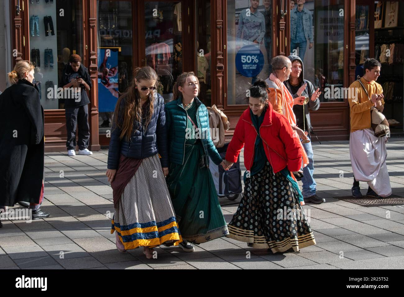 Vienna, Austria - 01 April 2023: Singing and dancing (Hare Ram Hare ...
