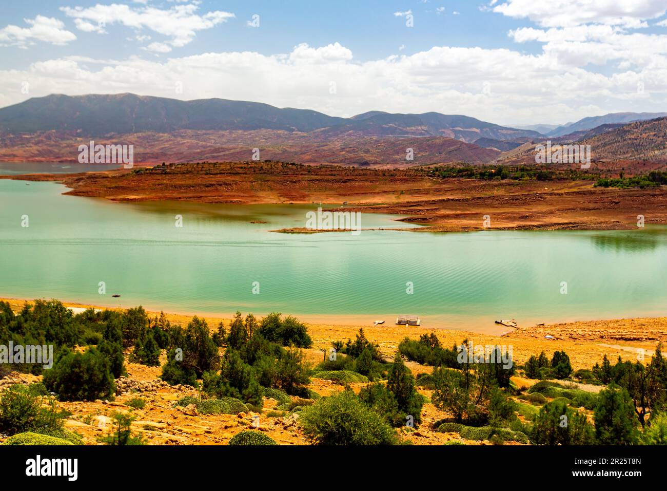 Beautiful scape of Bin El Ouidane dam in the Benimellal region in ...