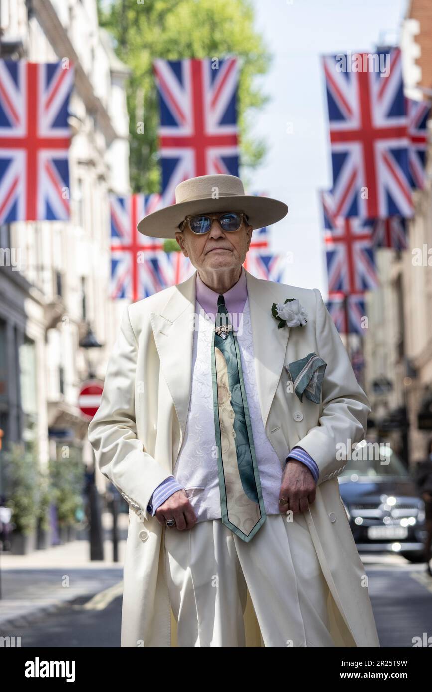 George Skeggs, AKA Soho George, photographed on Jermyn Street, central ...
