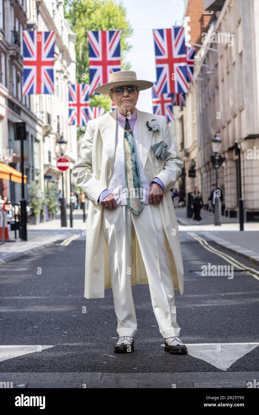 George Skeggs, AKA Soho George, photographed on Jermyn Street, central ...