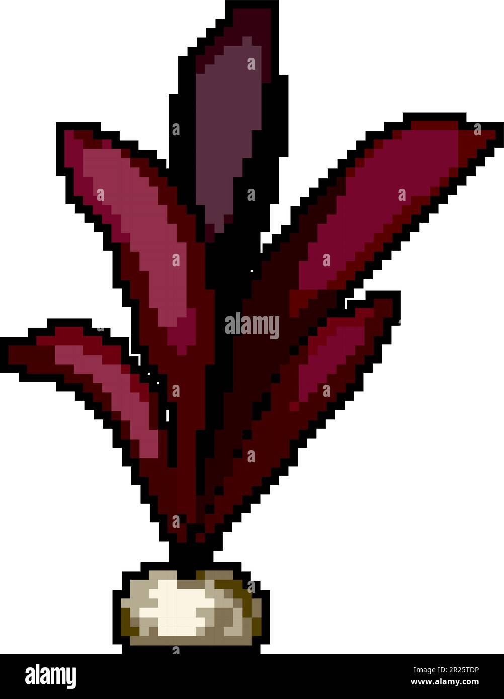 aquatic aquarium plant game pixel art vector illustration Stock Vector ...