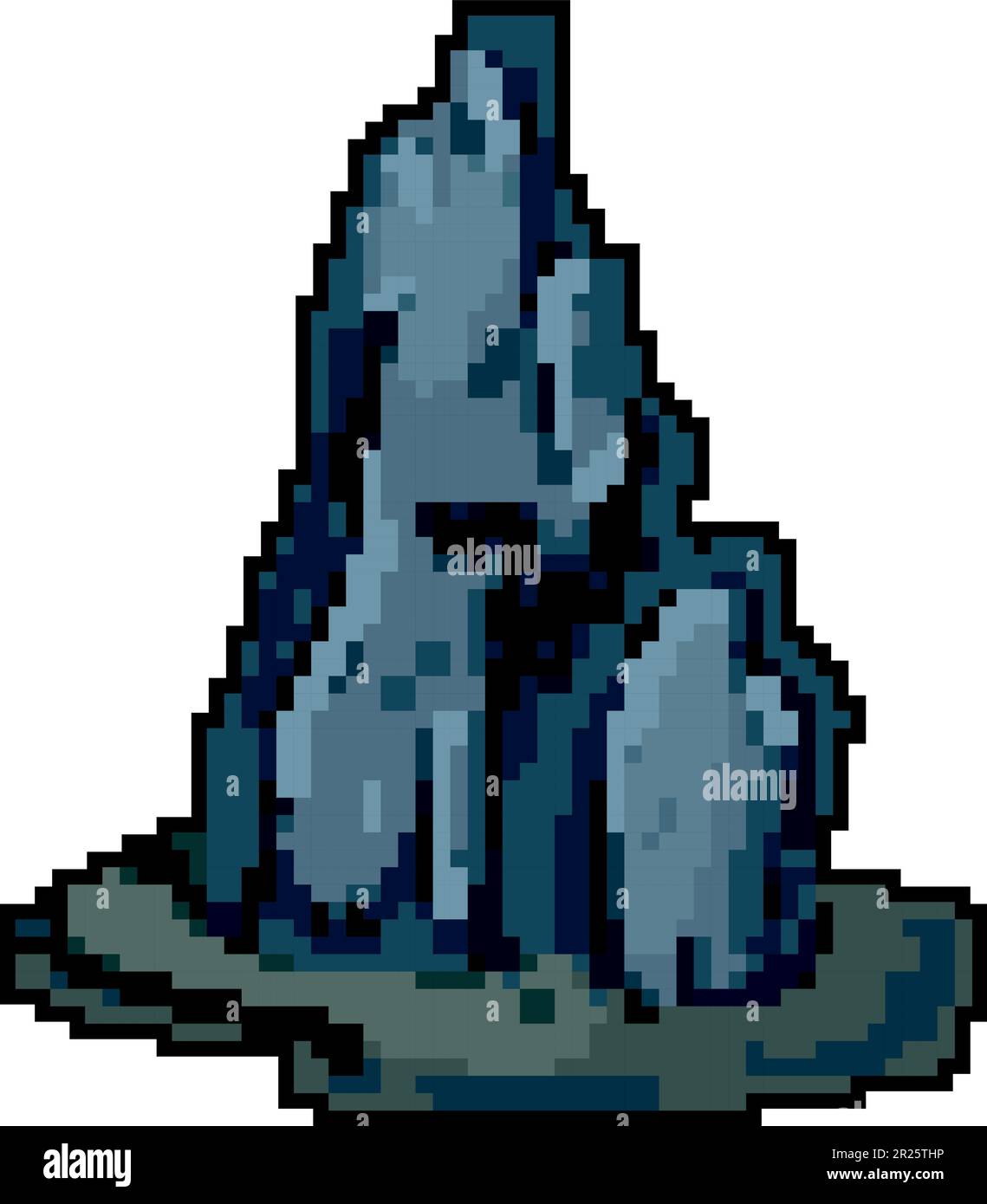 nature aquarium stone game pixel art vector illustration Stock Vector ...
