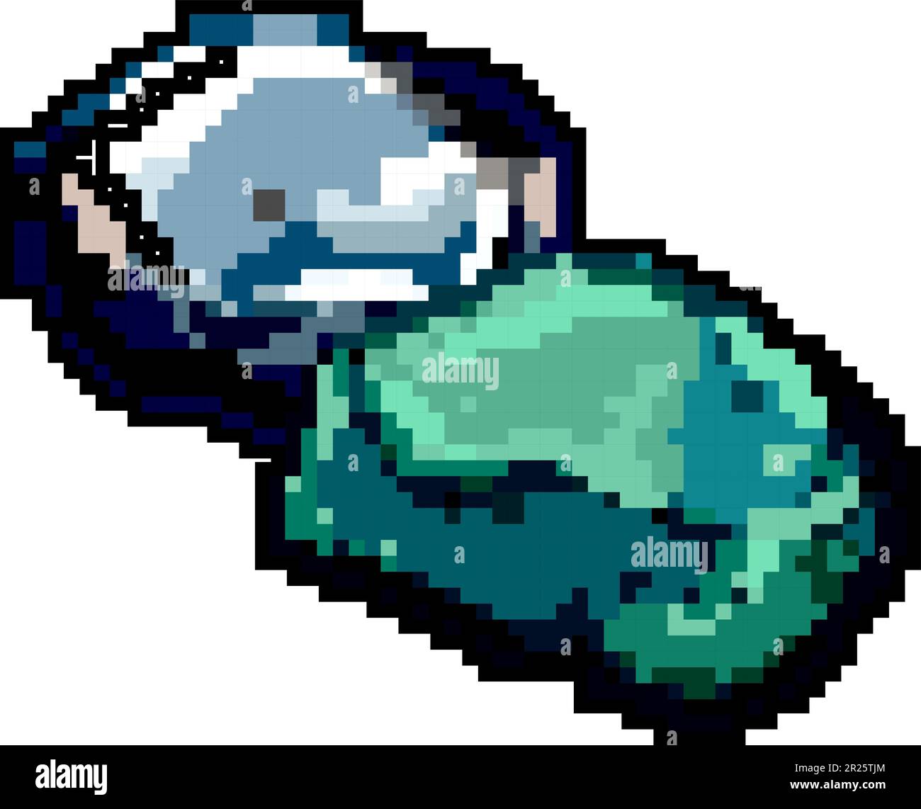 underwater aquarium stone game pixel art vector illustration Stock ...