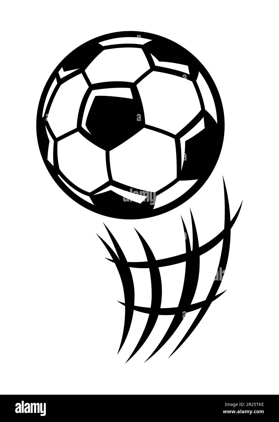 Soccer ball illustration. Football club symbol. Sport object in cartoon ...