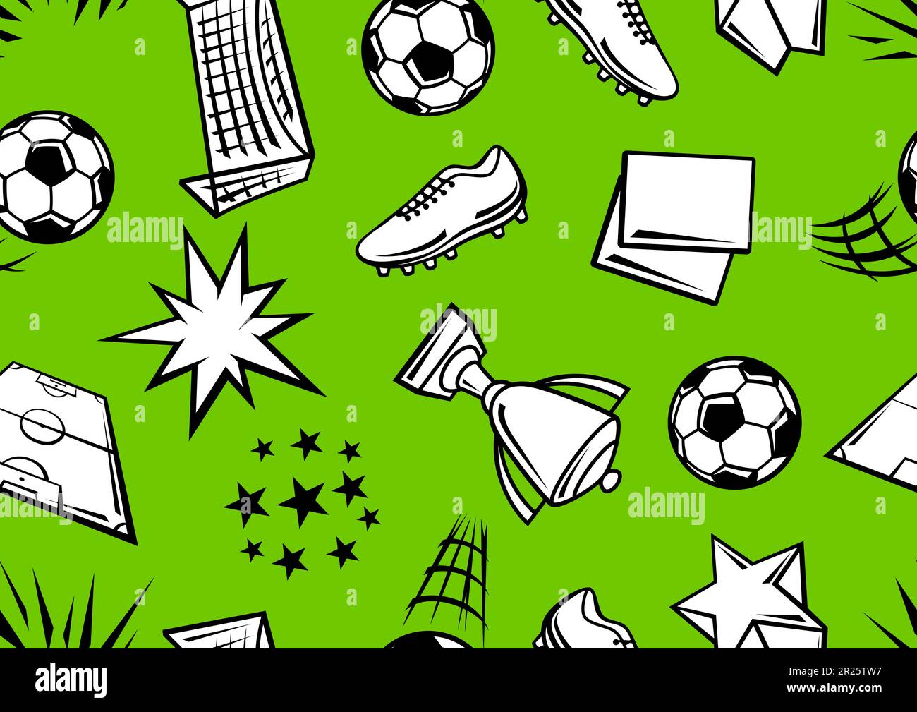 Seamless football star pattern hi-res stock photography and images - Alamy