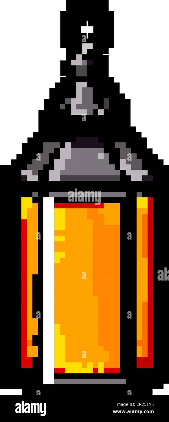 eid arabic lantern game pixel art vector illustration Stock Vector ...