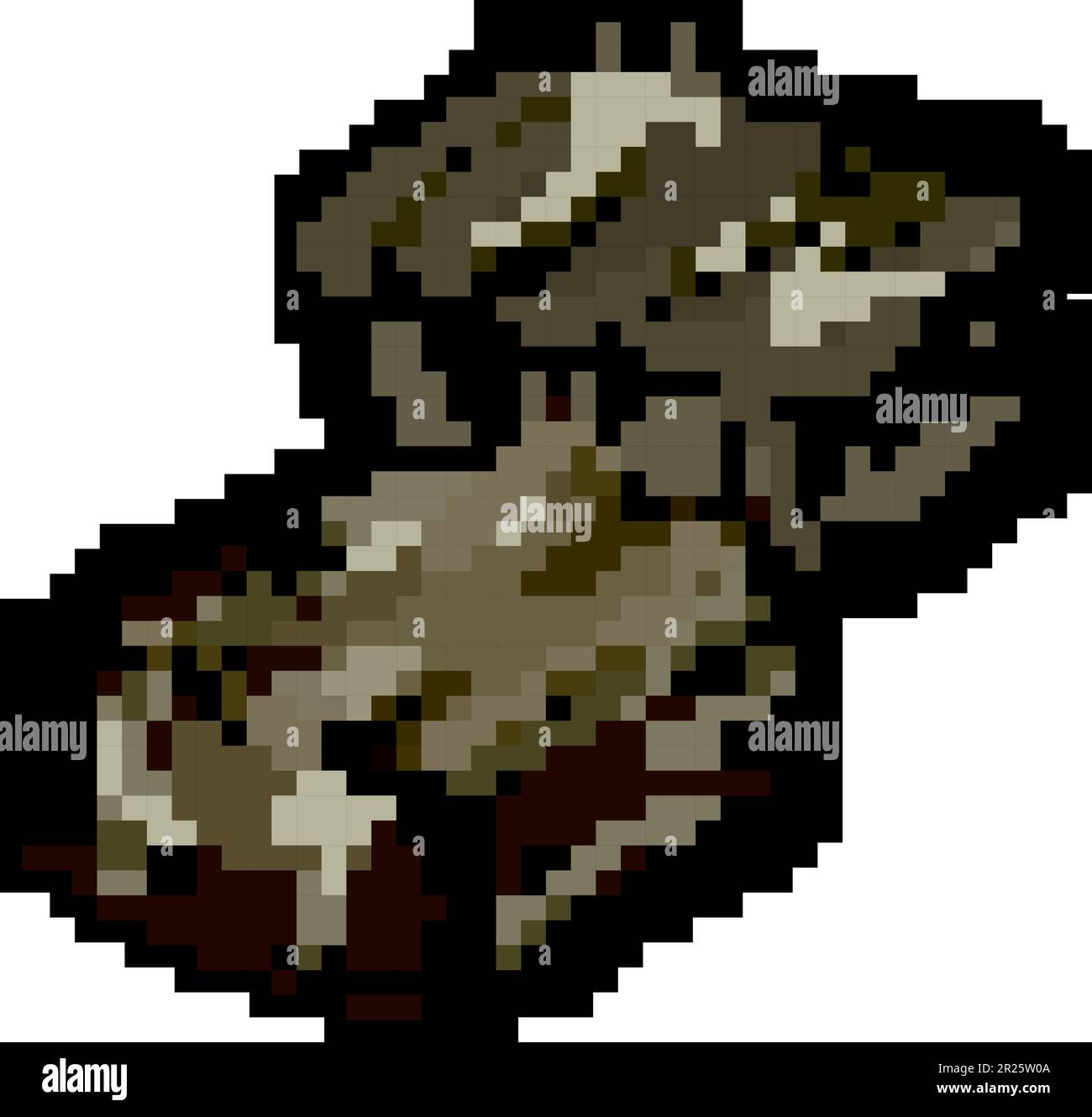 rock aquarium stone game pixel art vector illustration Stock Vector ...