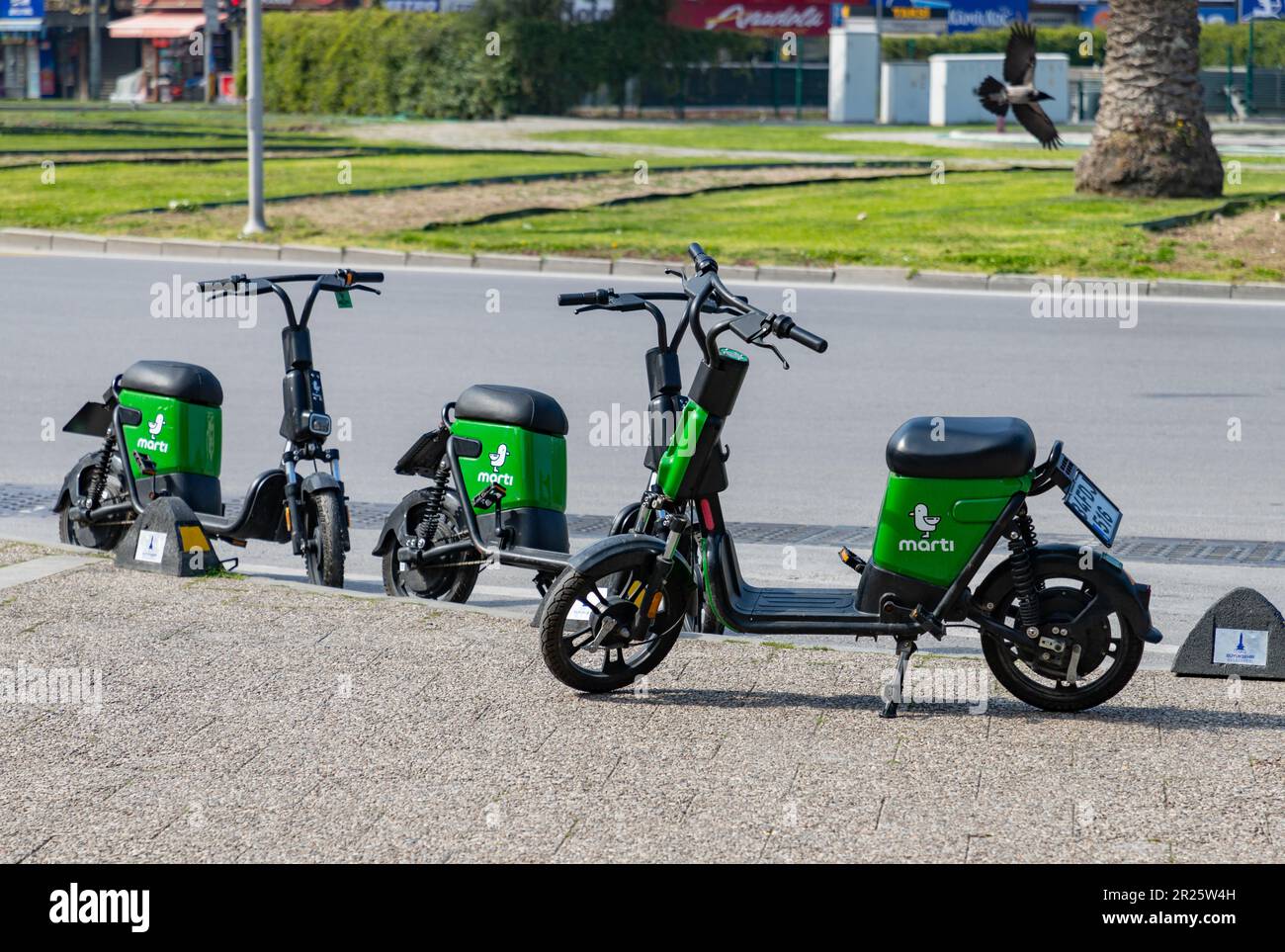 A picture of a group of Marti motorcycles Stock Photo - Alamy