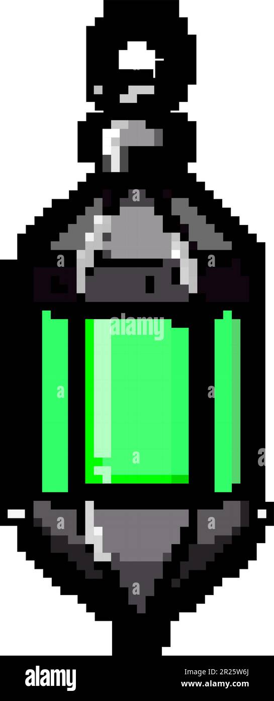 moon arabic lantern game pixel art vector illustration Stock Vector ...
