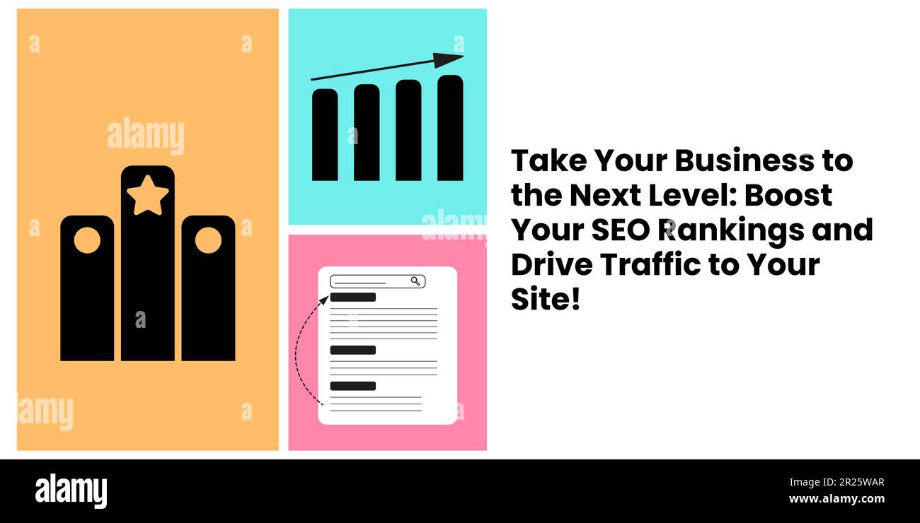 Boosting SEO Rankings Banner on Light Background. Stylish SEO Banner ...