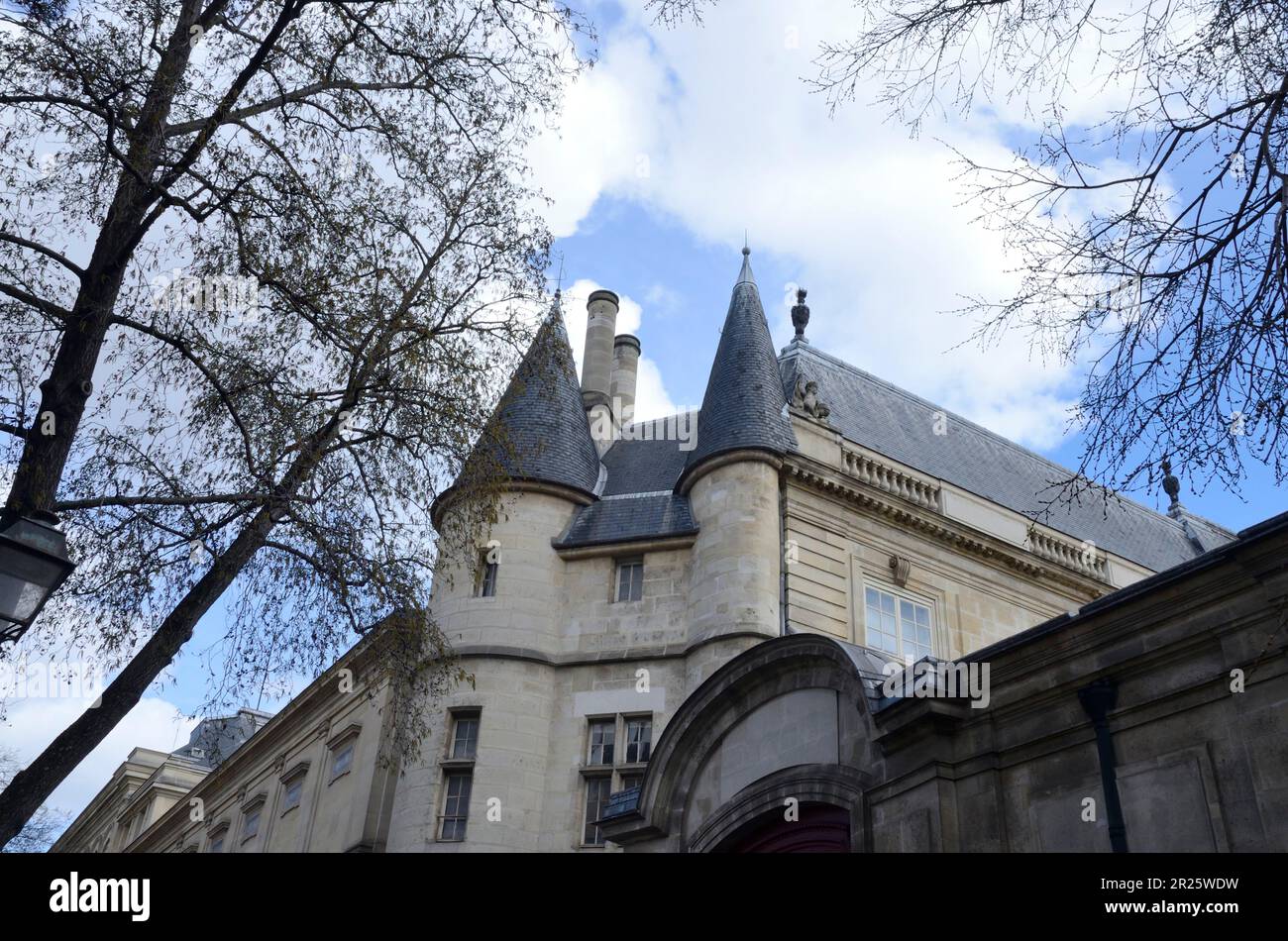 Beautiful historic buildng at the Marais district in Paris, France ...