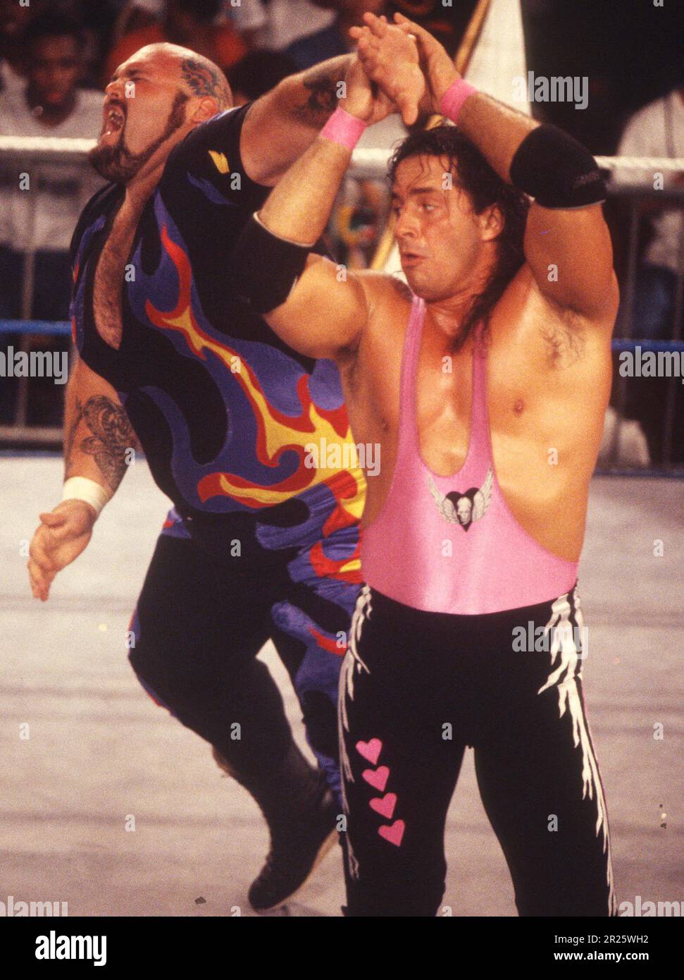 1993 Bret Hart Bam Bam Bigelow John Barrett/PHOTOlink Stock Photo - Alamy