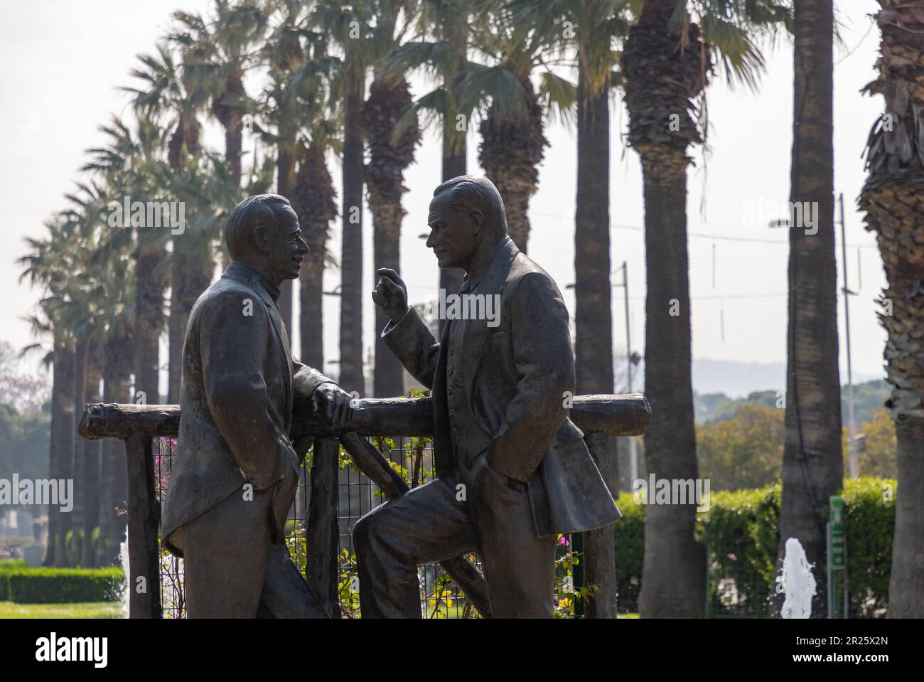 A picture of the Ataturk and Inonu statue at the Kulturpark Izmir ...
