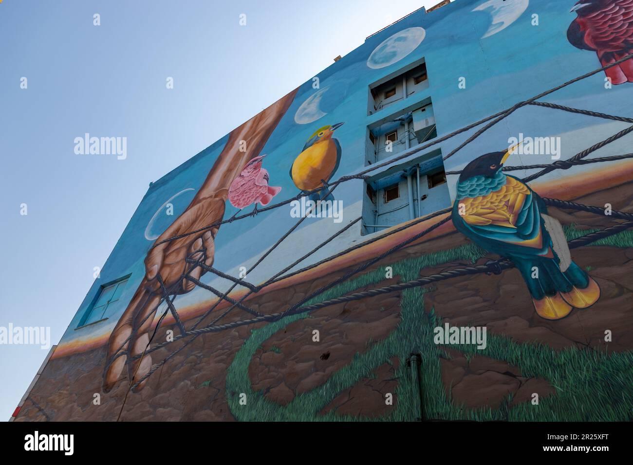 A picture of a colorful mural about peace and freedom in Izmir Stock ...