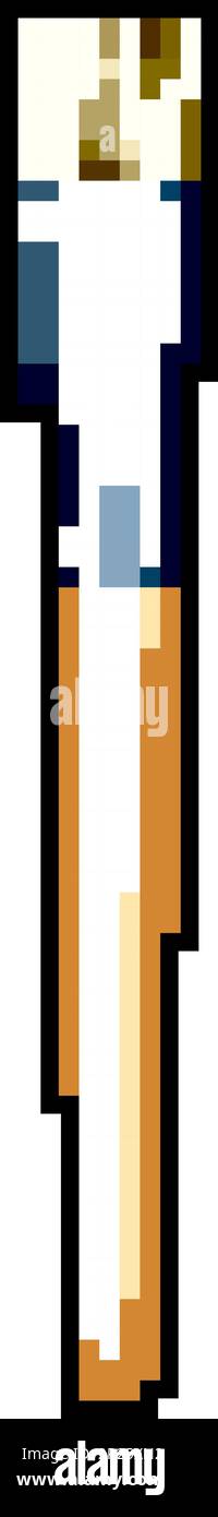 work artist paint brush game pixel art vector illustration Stock Vector ...