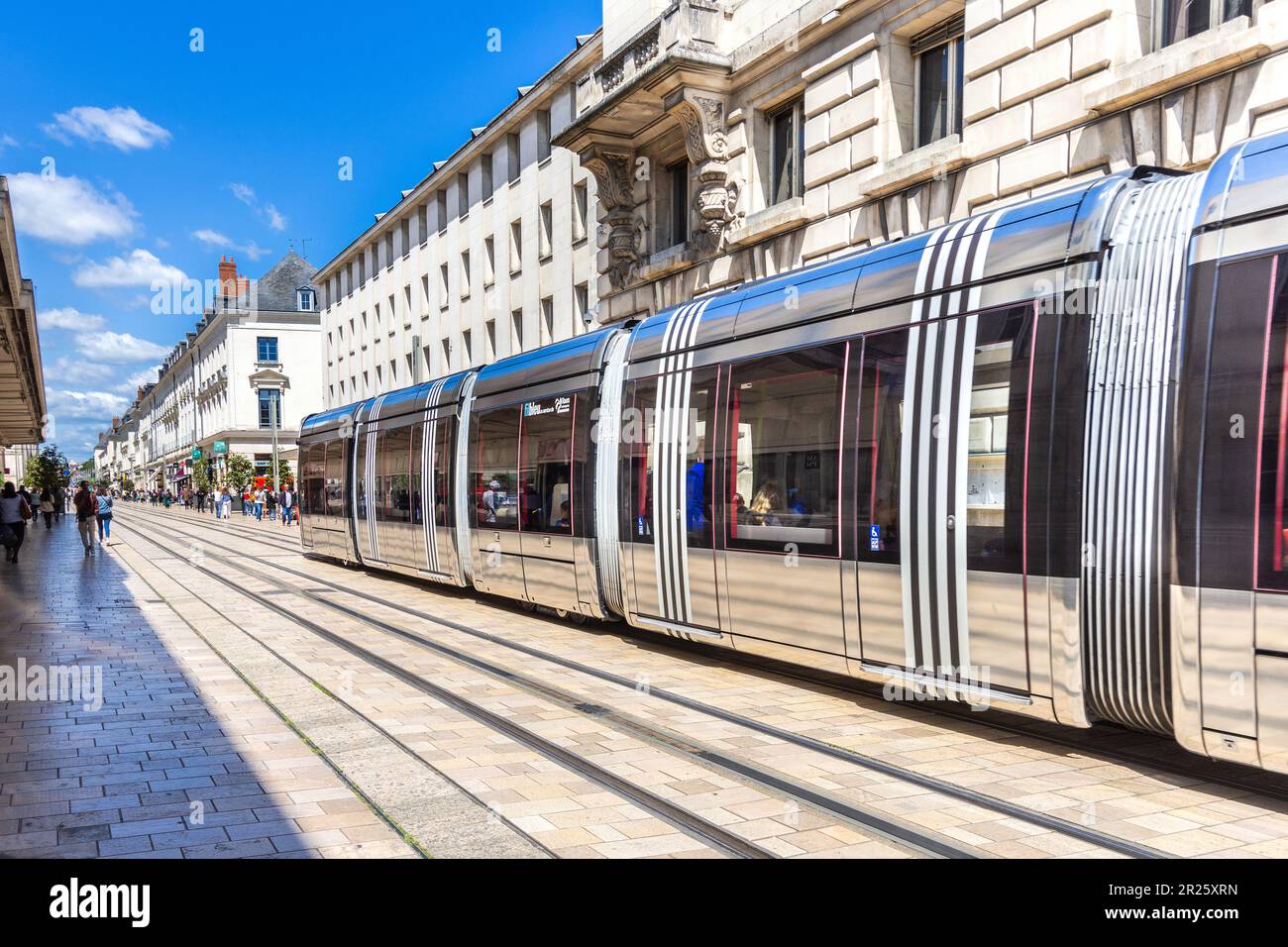 Modern electric tramway system with Alstom Citadis 402 light rail ...