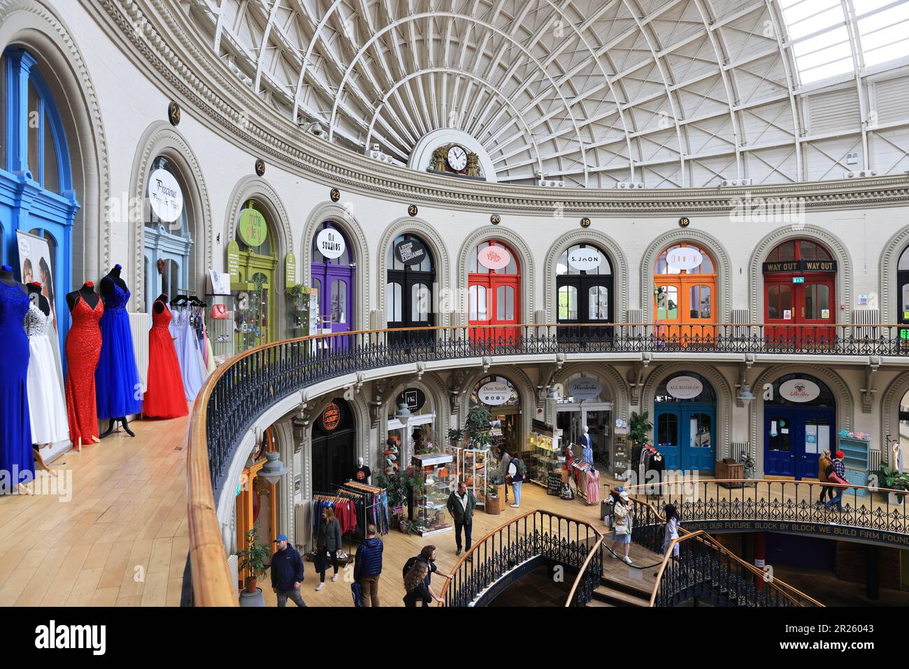 The independent shops in the Leeds Corn Exchange which was commissioned ...