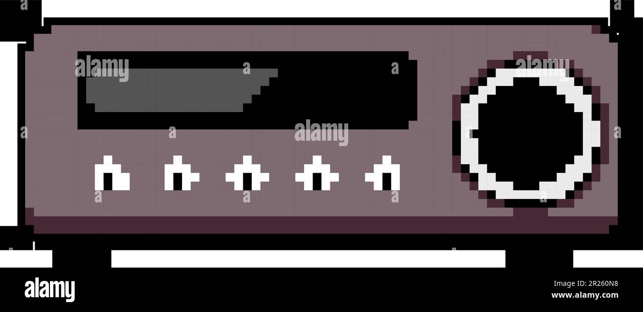 amplifier av receiver game pixel art vector illustration Stock Vector ...