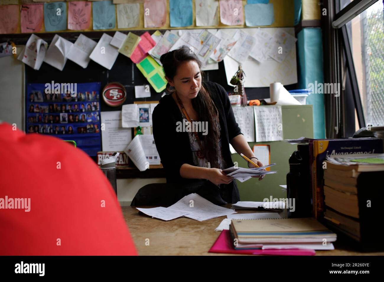 Marisa Varalli, Balboa High School World Languages teacher, looks ...