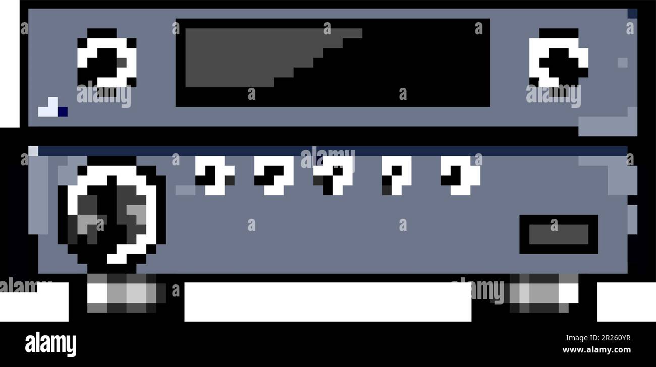 video av receiver game pixel art vector illustration Stock Vector Image ...