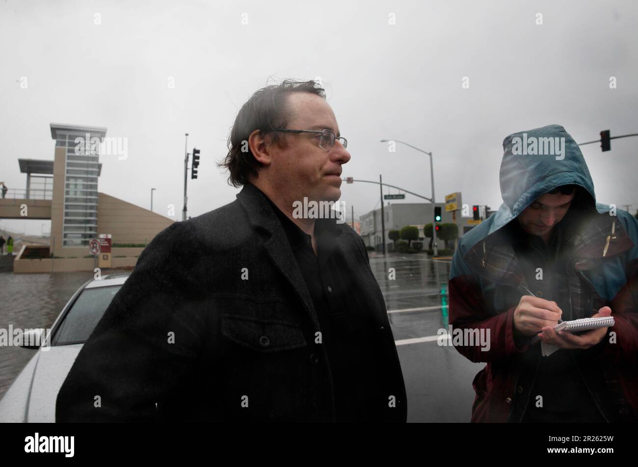 San Francisco Chronicle reporter Evan Sernoffsky (right) interviews ...