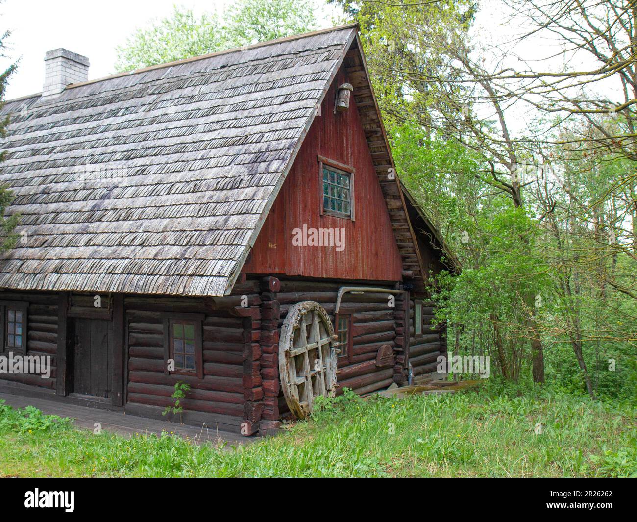 Old wooden house. rustic hut. log cabin in the forest Stock Photo - Alamy