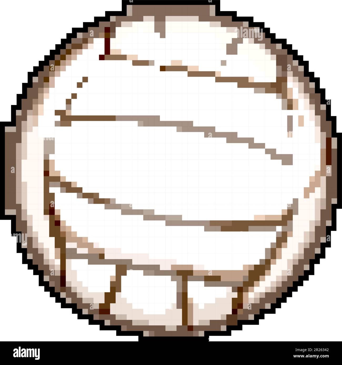 volleyball ball sport game pixel art vector illustration Stock Vector ...