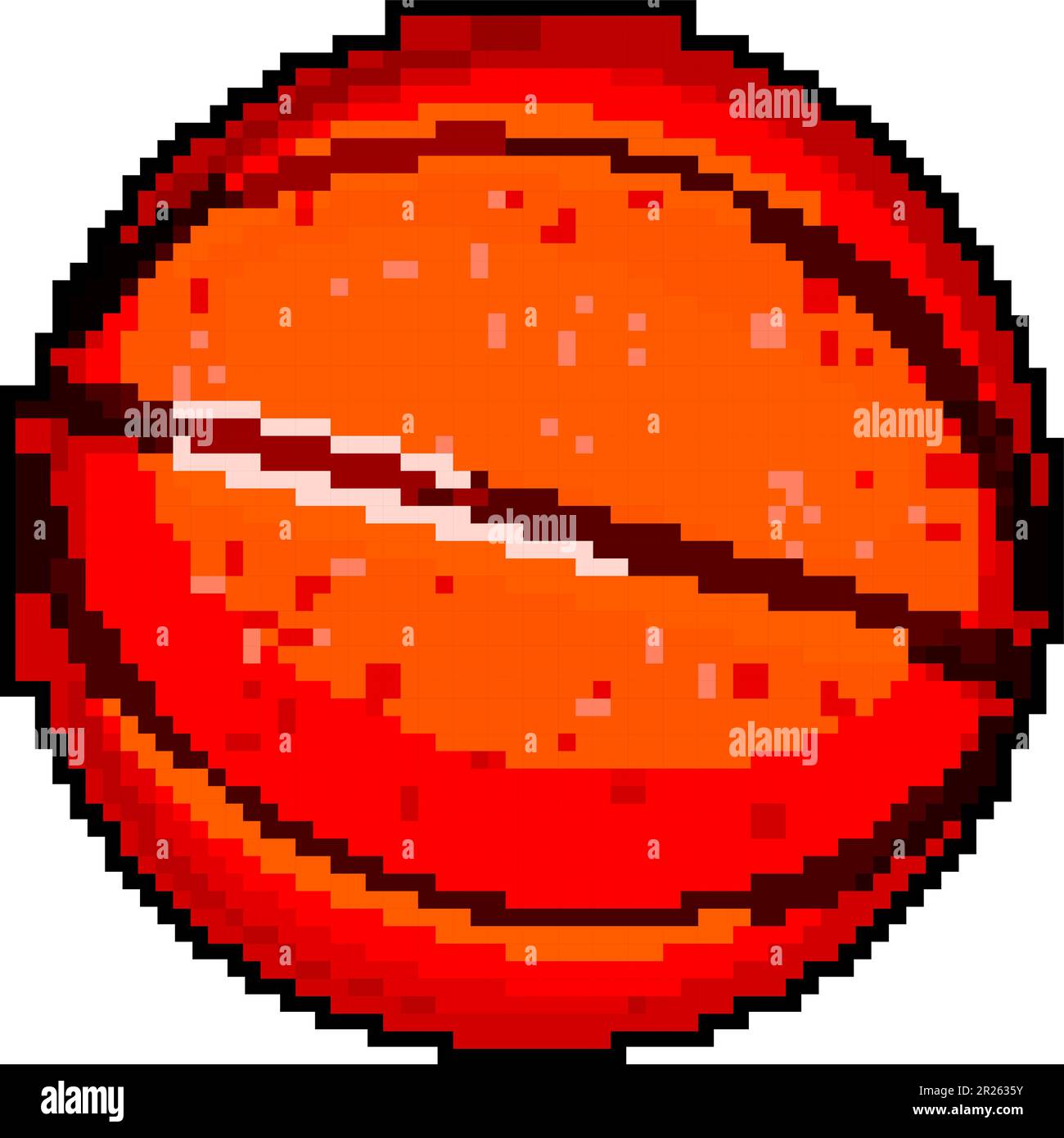 basketball ball sport game pixel art vector illustration Stock Vector ...
