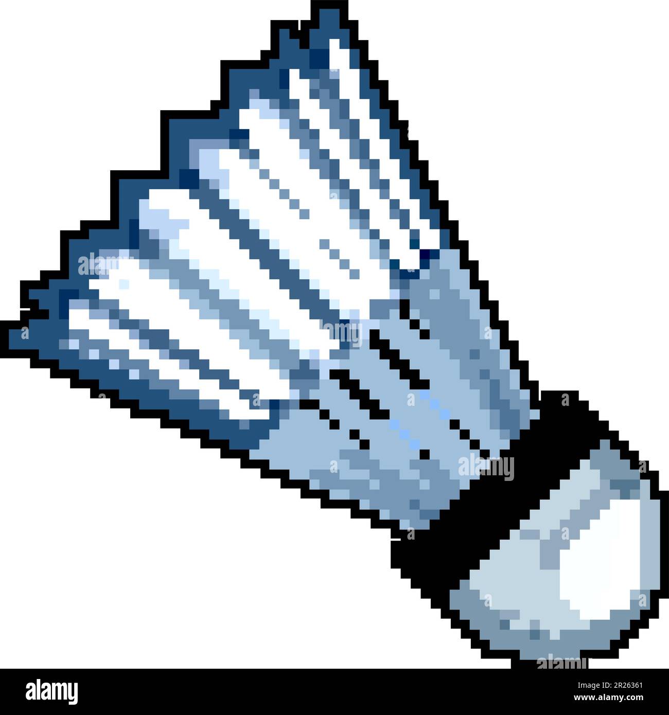 shuttlecock ball sport game pixel art vector illustration Stock Vector ...