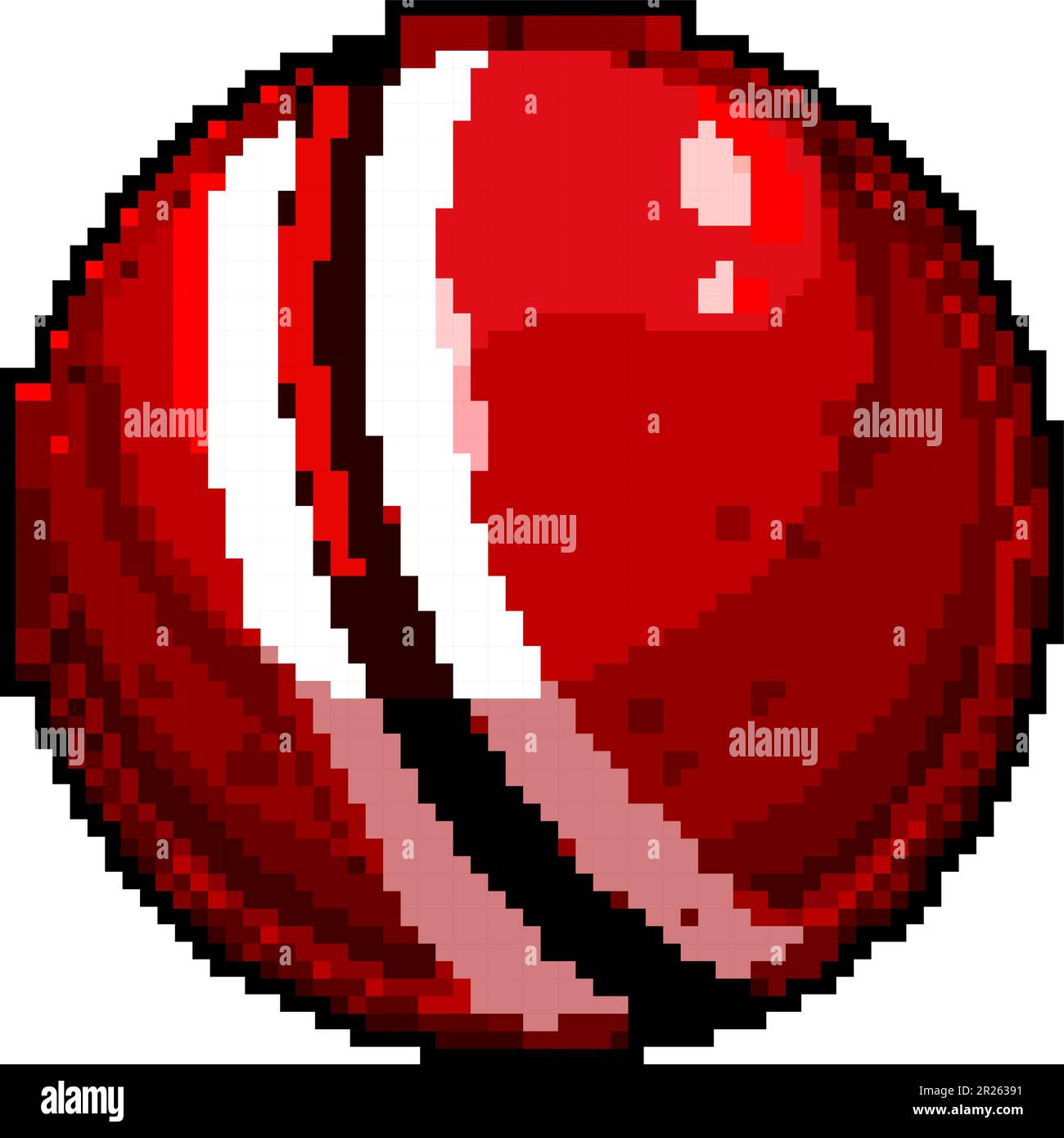 cricket ball sport game pixel art vector illustration Stock Vector ...