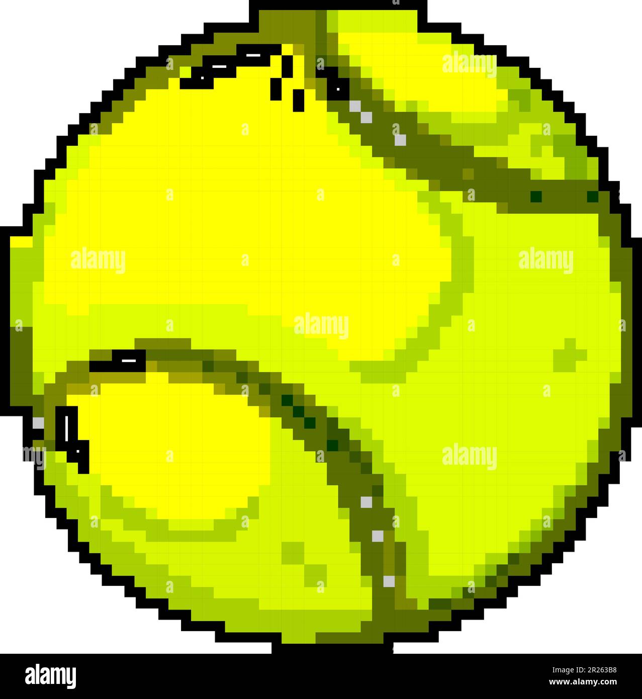 tennis ball sport game pixel art vector illustration Stock Vector Image ...