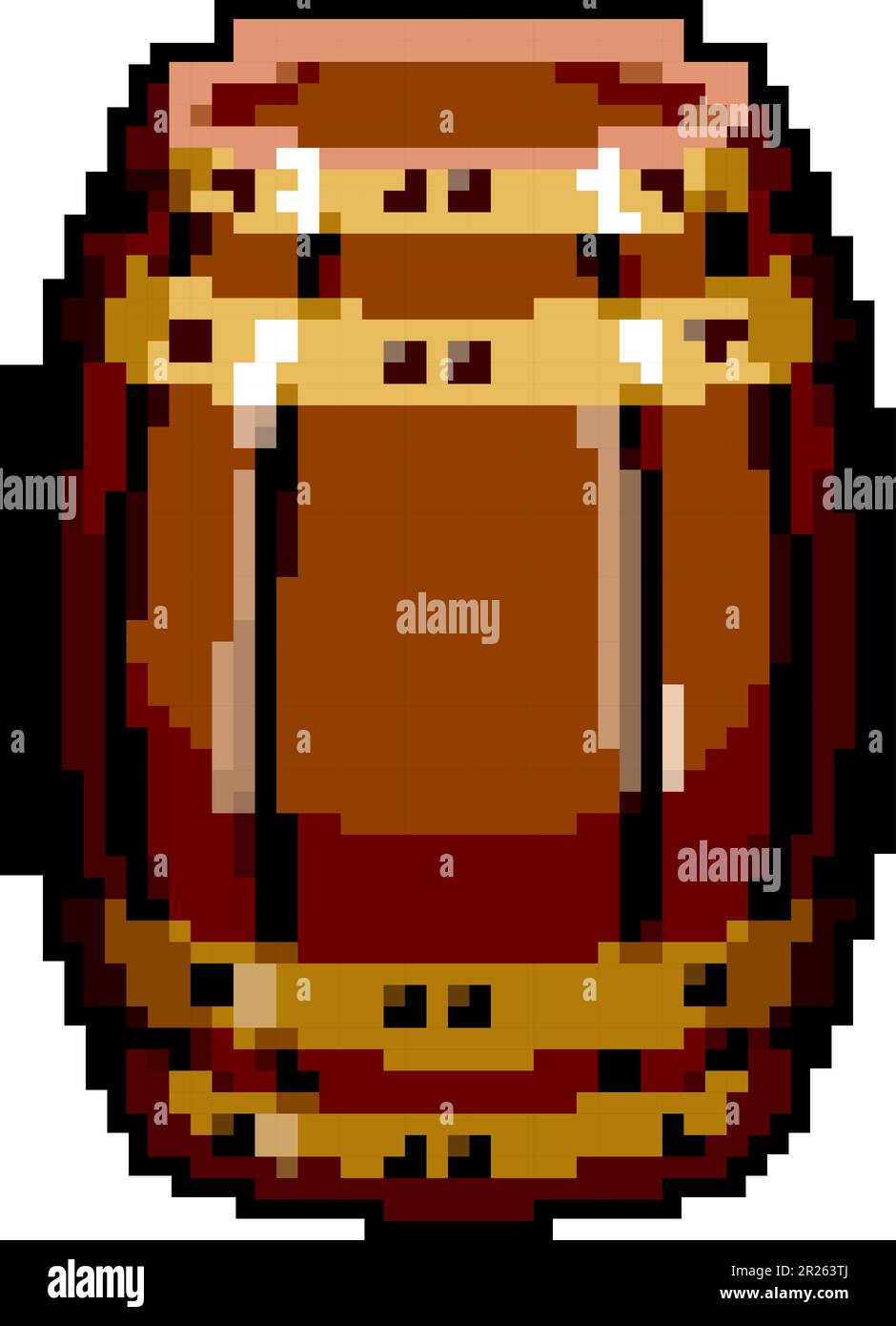 Old Barrel Wine Game Pixel Art Vector Illustration Stock Vector Image And Art Alamy