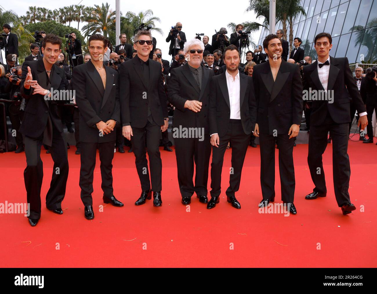 Manu Rios, from left, Jason Fernandez, Ethan Hawke, director Pedro ...