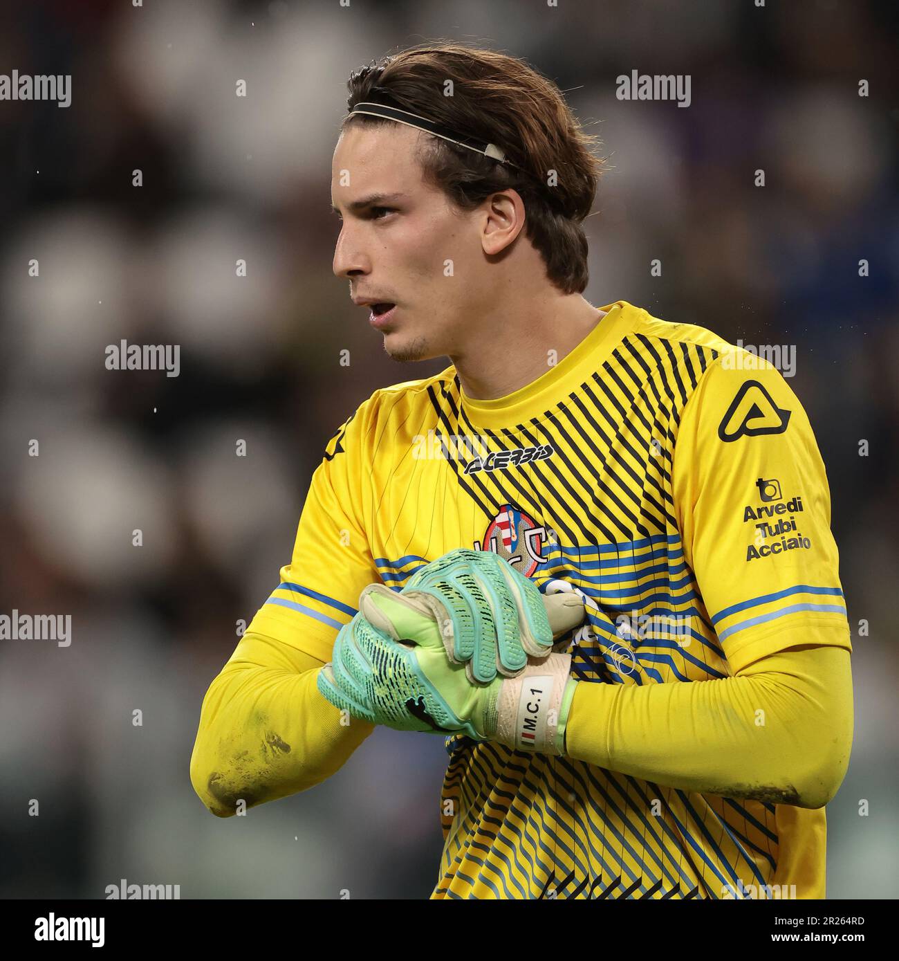 Turin, Italy, 14th May 2023. Marco Carnesecchi of US Cremonese reacts ...