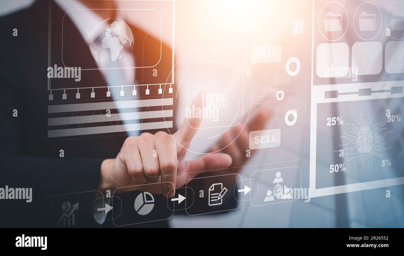 Businessman touch virtual Global Internet connection metaverse ... Businessman touch virtual Global Internet connection metaverse ...